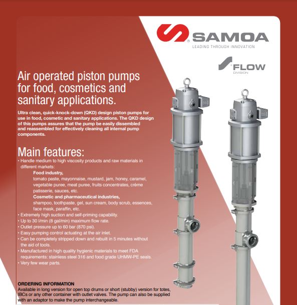 Download SAMOA Industrial QKD SUPERCLEAN Sanitary leaflet!